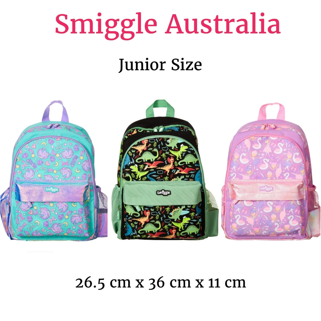 Jual Smiggle Wander Junior Backpack Black DINO/Back pack Dinosaurus ...