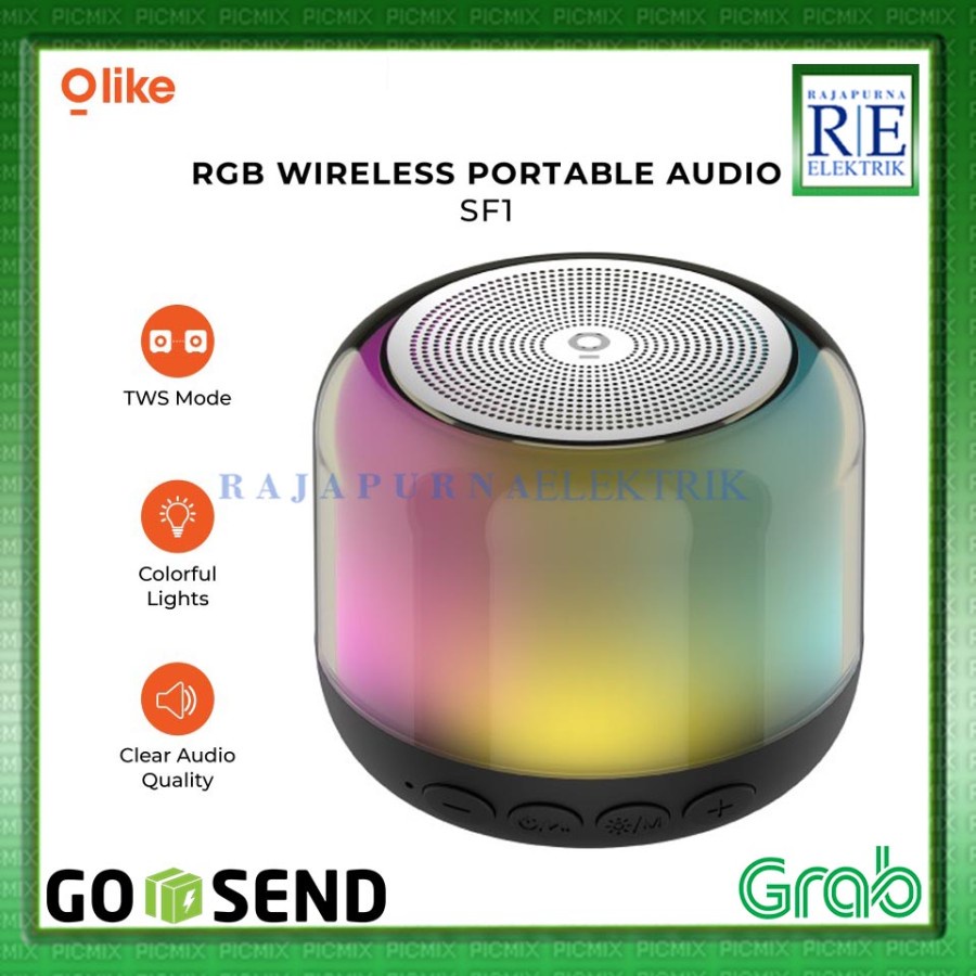 Jual Olike Portable wireless Speaker RGB Light Bluetooth Smart TWS ...