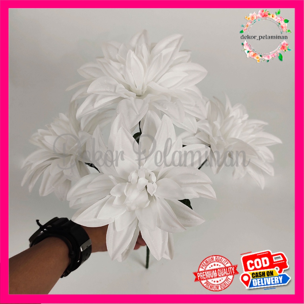 Jual BUNGA KRISAN JUMBO DIAMETER 14CM ARTIFICIAL CABANG 5-ARTIFISIAL ...