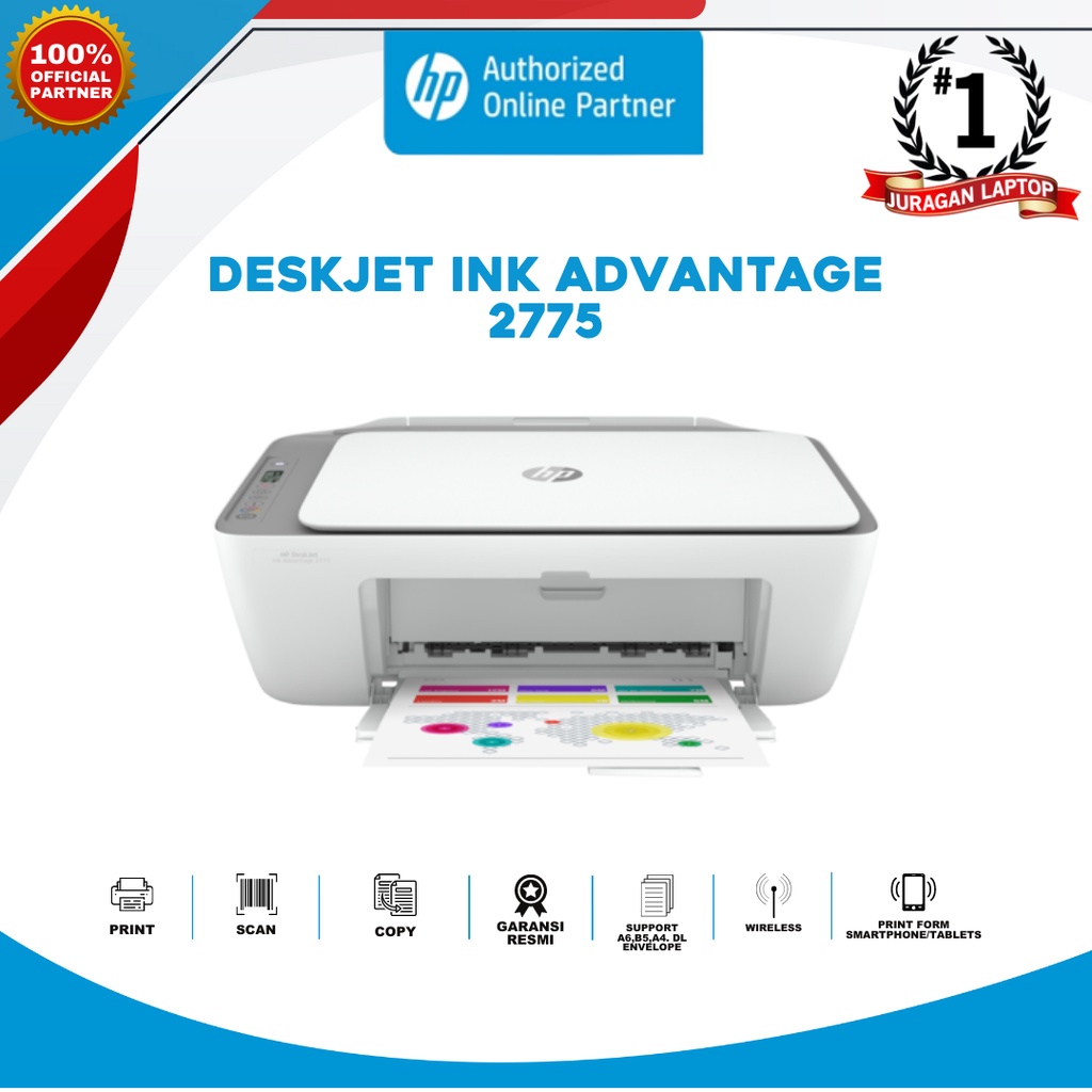 Jual PRINTER HP DESKJET 2775 WIRELESS | Shopee Indonesia