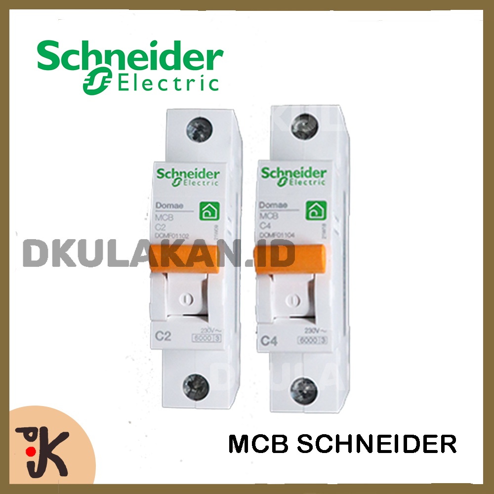 Jual MCB SCHNEIDER 1 PHASE 2A, 4A MINIATURE CIRCUIT BREAKER 1P C2, C4 | Shopee Indonesia