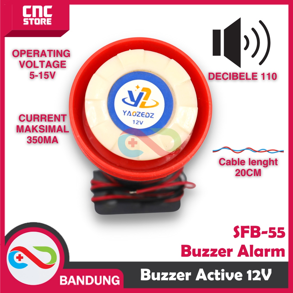 Jual Buzzer Speaker Active Alarm 12V 24V 220V | High Decibel Sirine ...