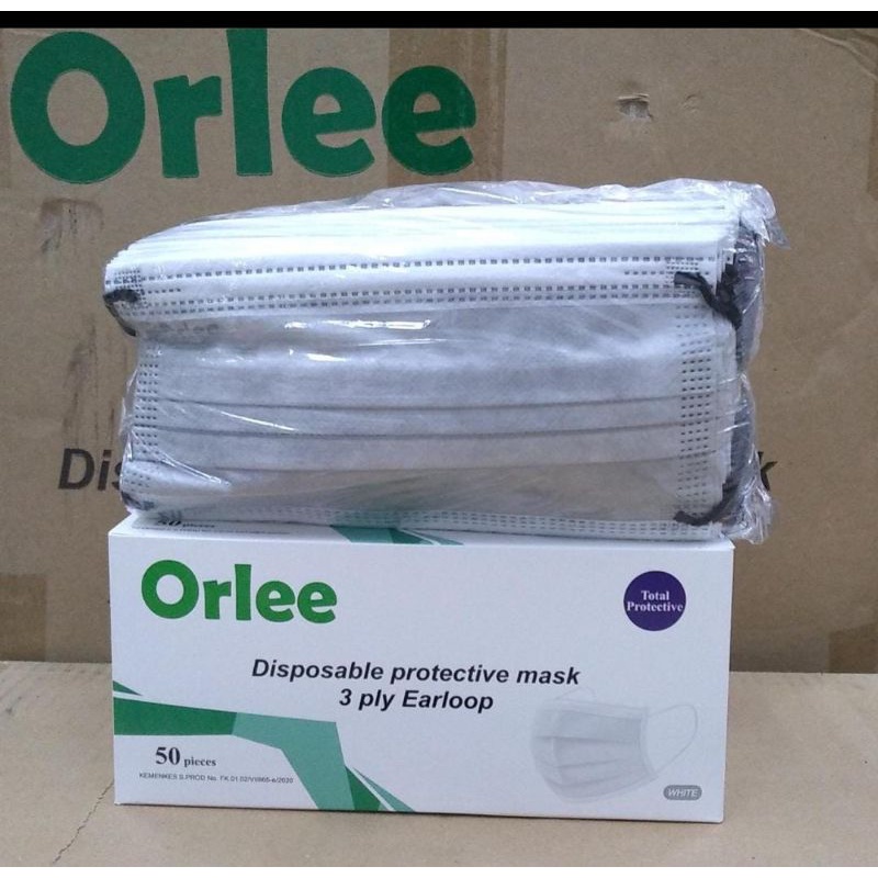 Jual Orlee Masker Disposable 3 ply isi 50 pcs ( Warna Lengkap) | Shopee ...