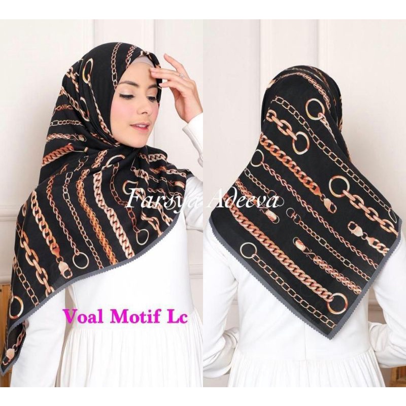 Jual JILBAB SEGI EMPAT VOAL MOTIF | HIJAB SEGIEMPAT MOTIF KORAN ARAB ...