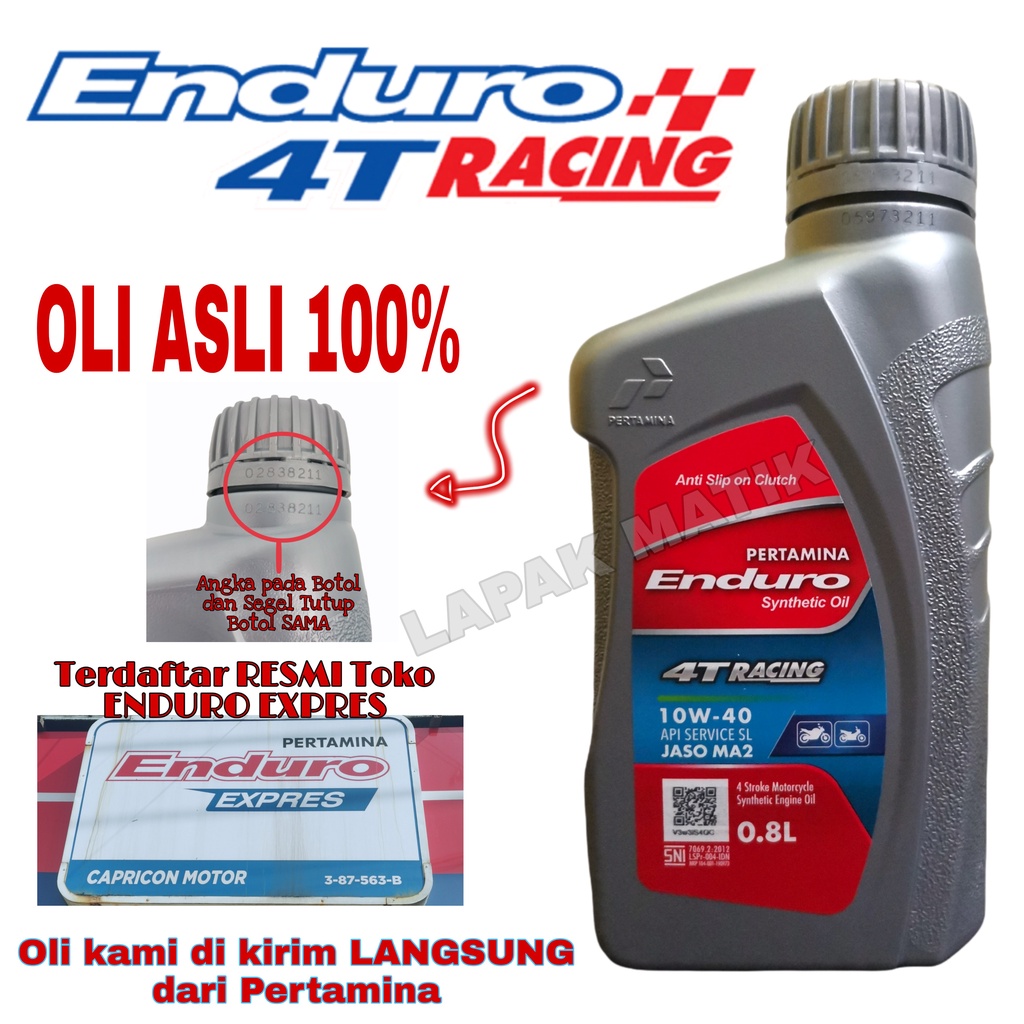 Jual Oli ENDURO RACING 4T 0,8L ORIGINAL | Shopee Indonesia