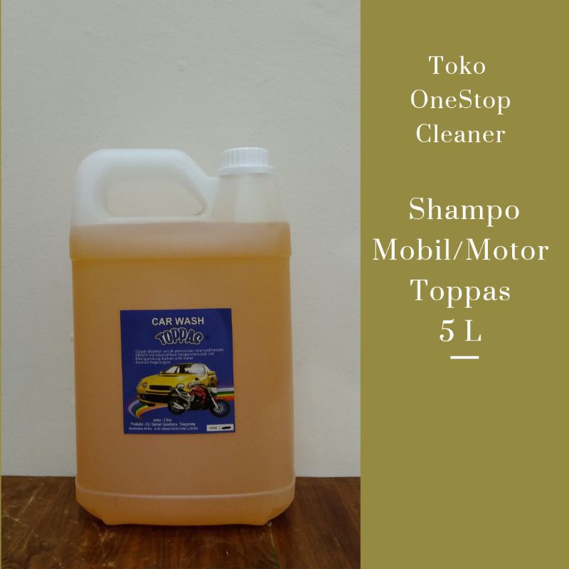 Jual Sabun Cuci Mobil Motor Shampoo Mobil Motor 5 liter Toppas | Shopee ...