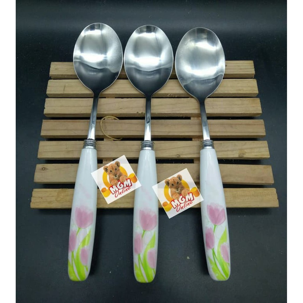 Jual Sendok Sayur Shabby - Sendok Sayur Stainless motif Bunga - Sendok ...