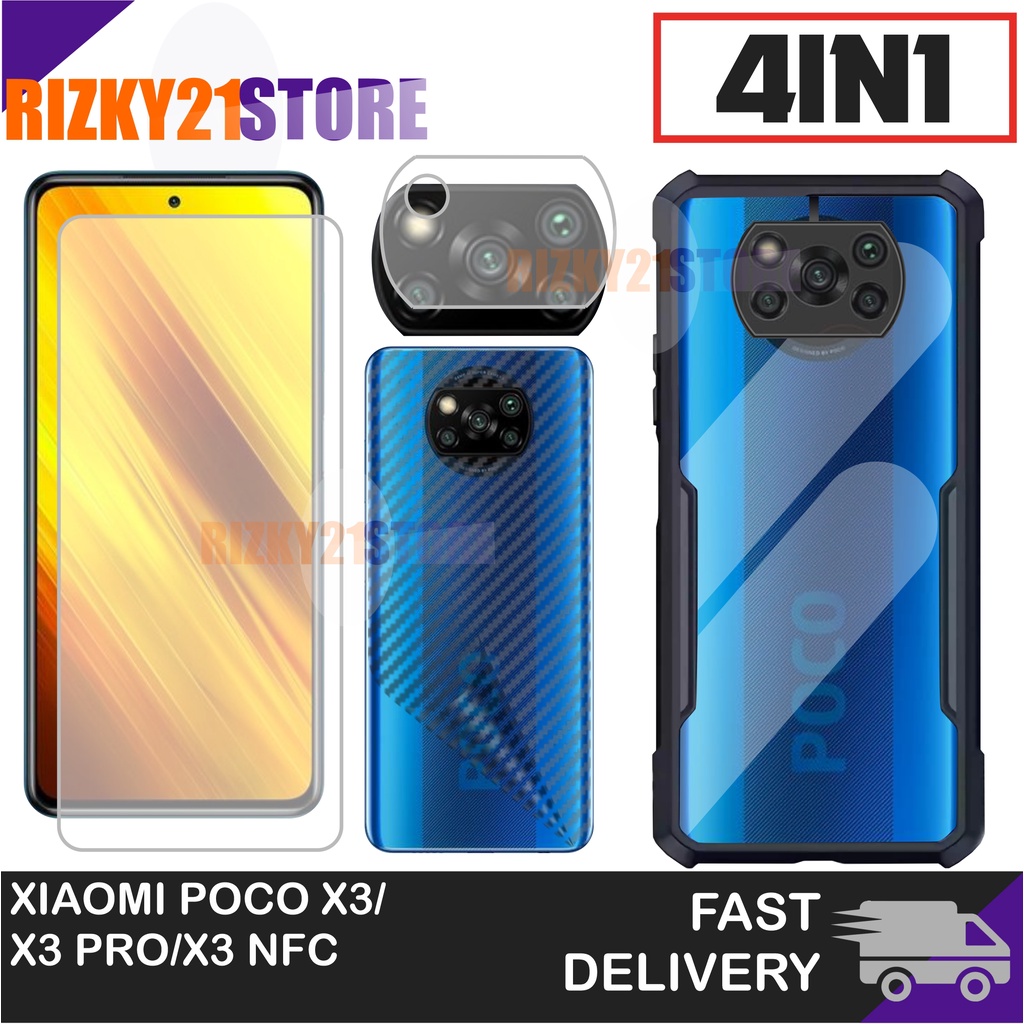 Jual Hard Case Poco X3 X3 Pro X3 NFC M3 F3 M3 Pro 5G C40 Paket 4in1 ...