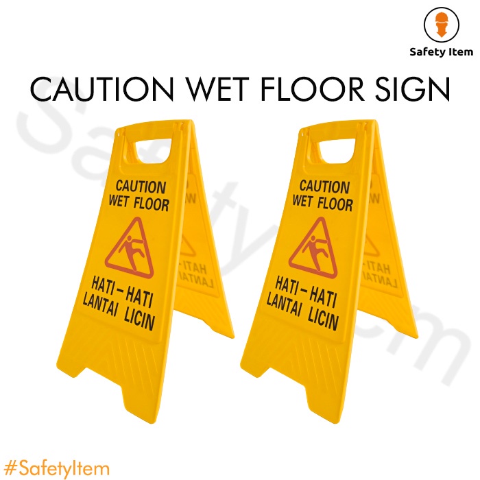 Jual Caution Wet Floor Sign / Warning Sign Wet Floor / Papan Peringatan ...