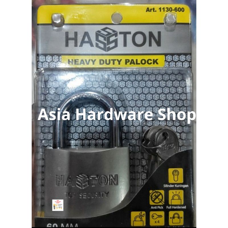 Jual Kunci Gembok 60mm Leher Pendek HASSTON Gembok Rumah Pagar 60 mm ...