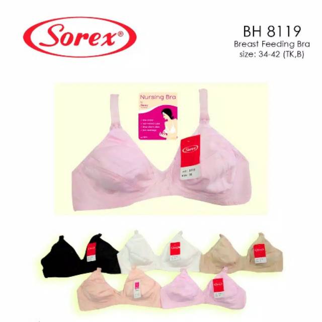 Jual Sorex BH Bra 8119 Menyusui / Nursing Bra Tanpa Kawat | Shopee ...