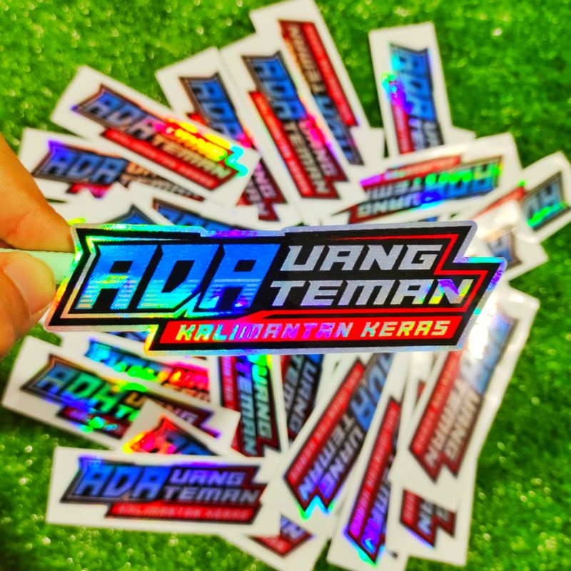 Jual stiker kata2 sticker hologram premium ada uang ada teman | Shopee ...