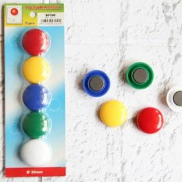 Jual Magnet Whiteboard Mn 30 Joyko Isi 5 Pcs | Shopee Indonesia