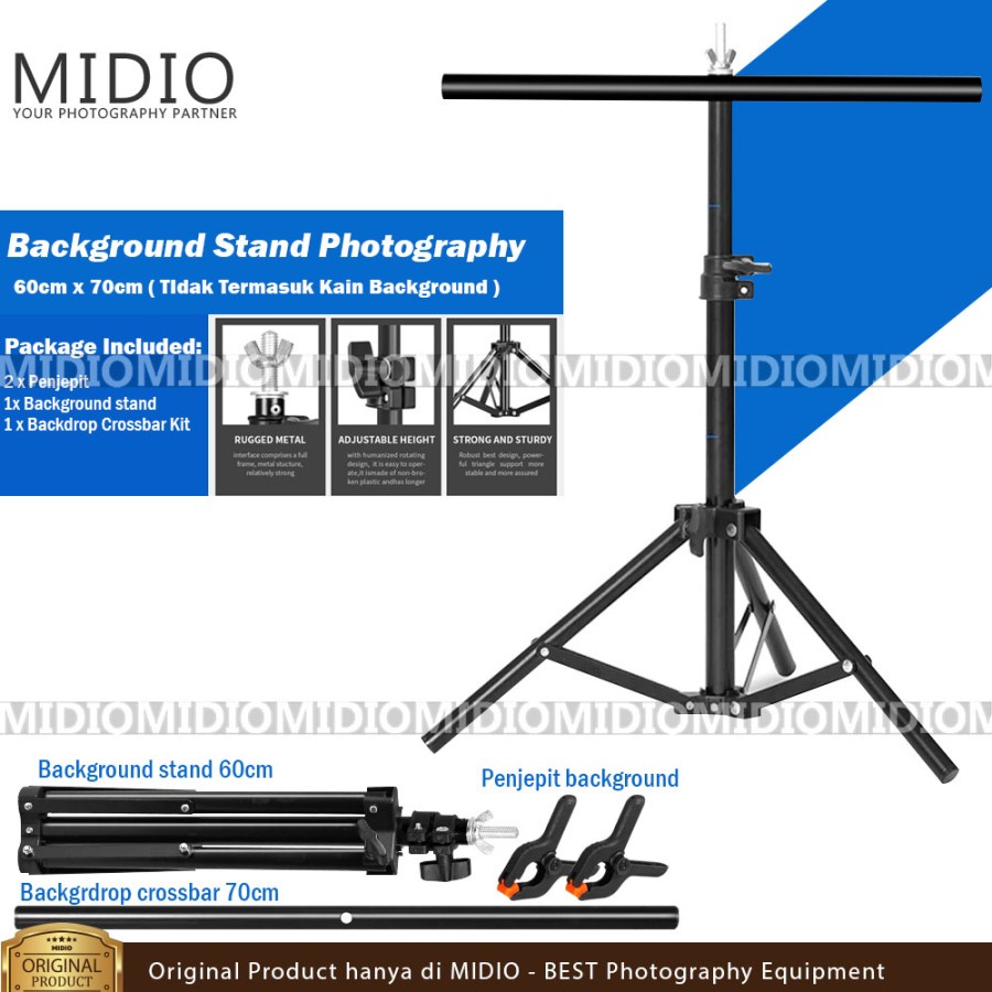 Jual Stand Background Foto Studio Lighting Studio Ukuran 60x70 Untuk ...