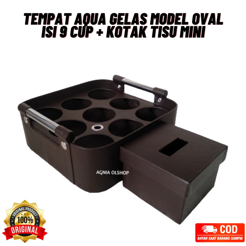 Jual Tempat Aqua Gelas Isi 9 Cup Model Oval + Tempat Tissue Mini ...