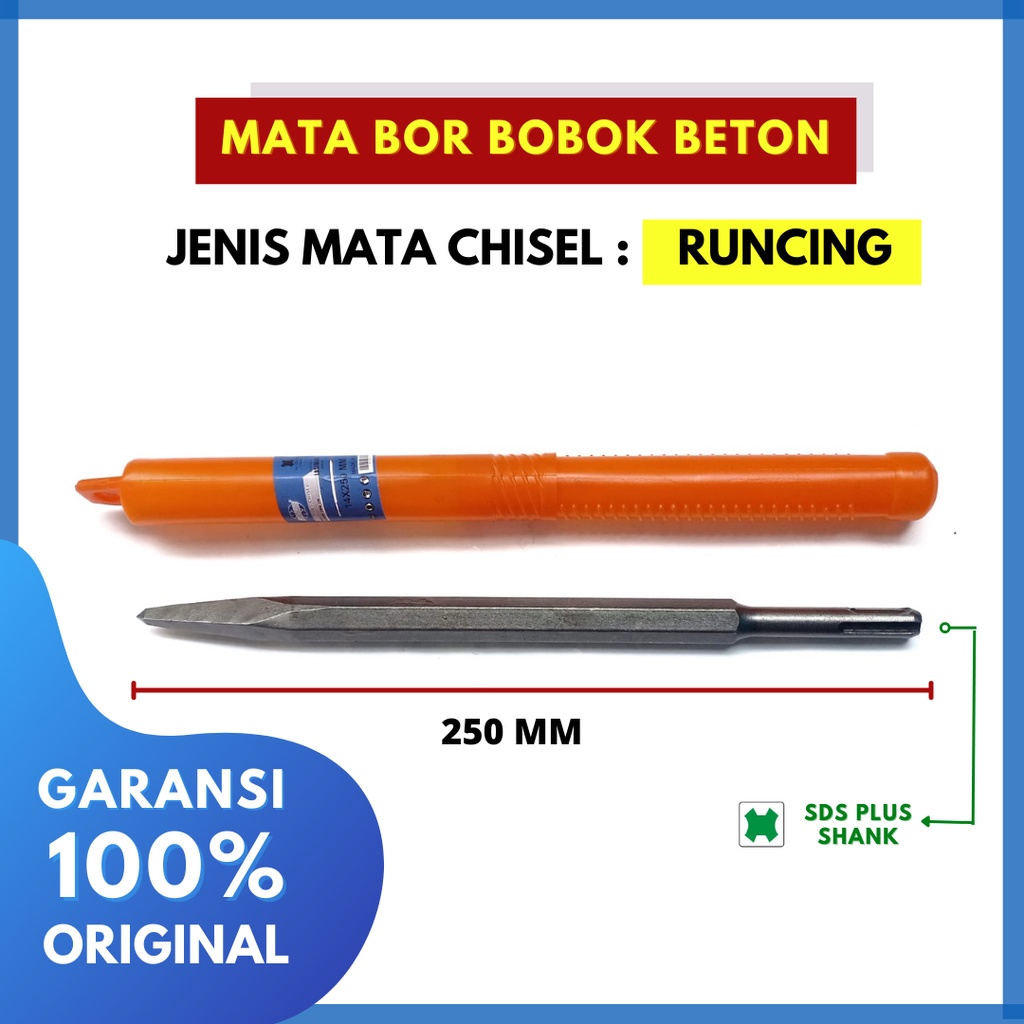 Jual Mata Bor Bobok Tembok Alat Pahat Beton Chisel Betel Runcing ...