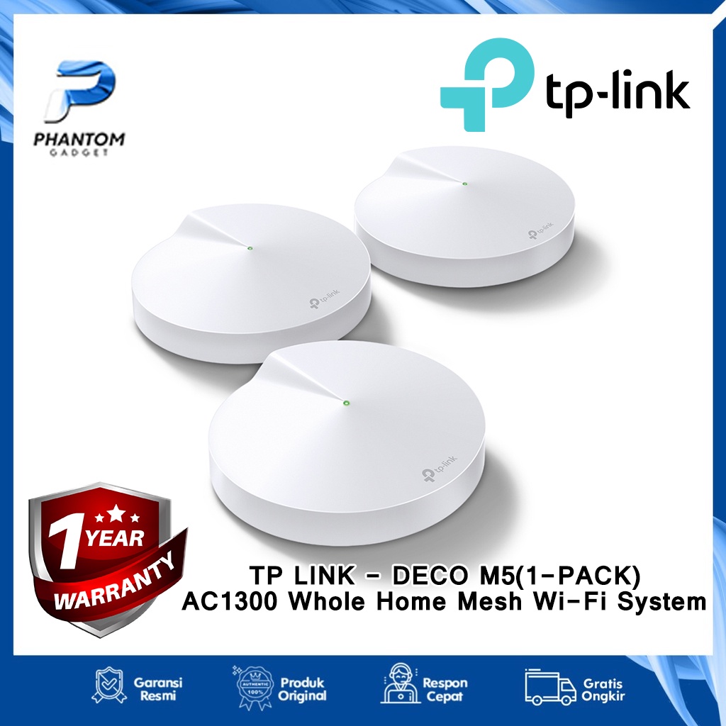 Jual TP-LINK Deco M5 1pack AC1300 The Most Secure Whole-Home Mesh Wi-Fi ...