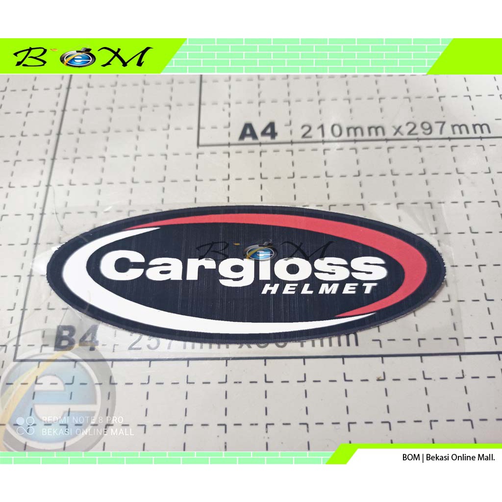 Jual sticker stiker logo lambang tulisan helm helmet cargloss oval ...