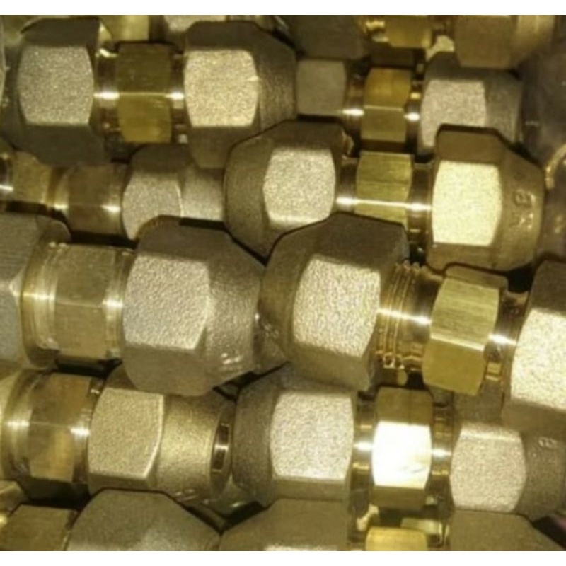 Jual double nepel / sambungan pipa ac 3/8 set | Shopee Indonesia