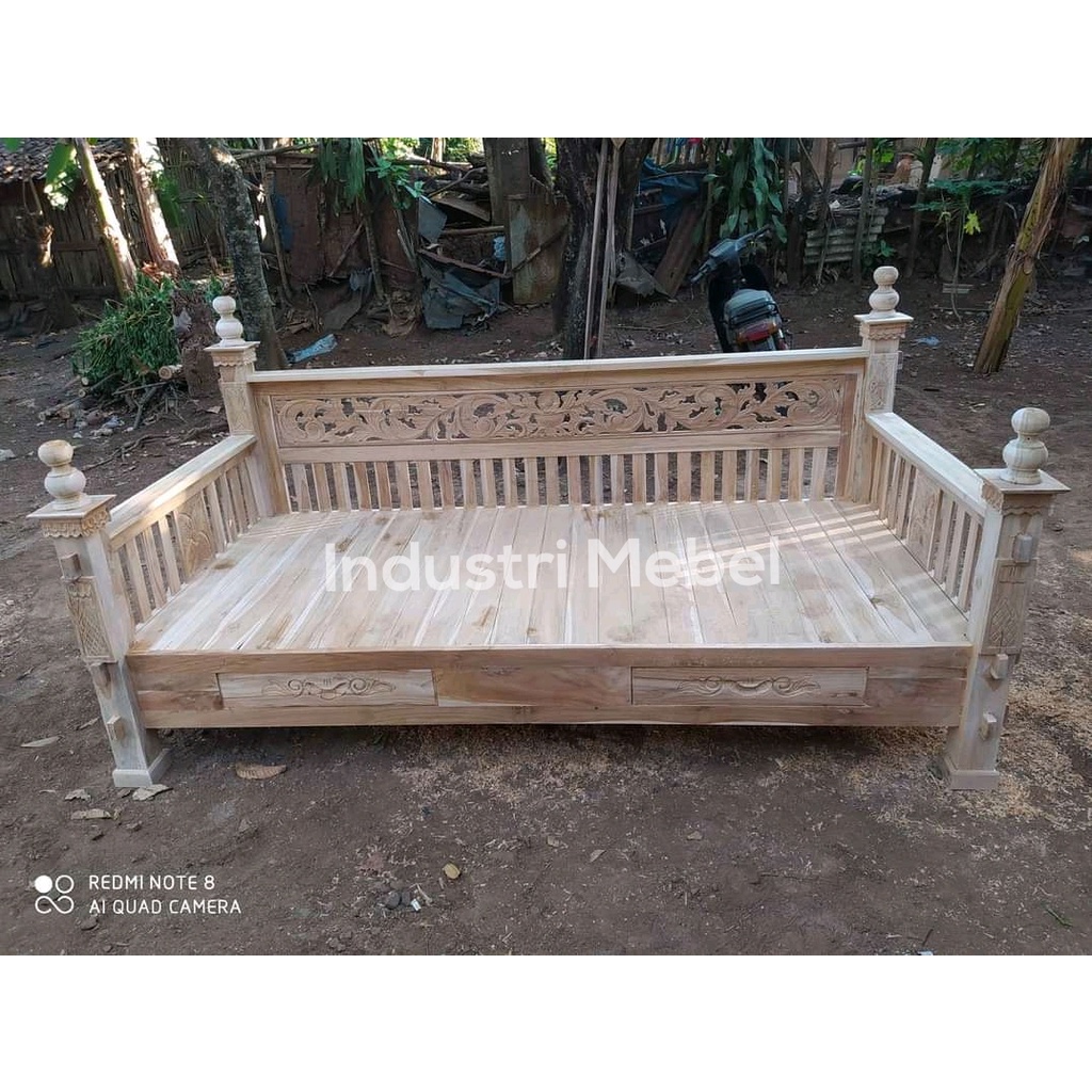 Jual Bangku Bale Bale Kayu Jati Jepara Ukiran Rahwana Harga Murah ...