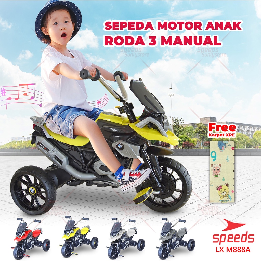 Jual Sepeda Motor Anak 3 Roda Motor Manual Anak Mainan Anak Sepeda ...