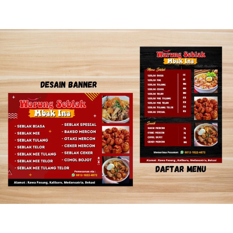Jual JASA DESAIN BANNER / FLYER / DAFTAR MENU | Shopee Indonesia
