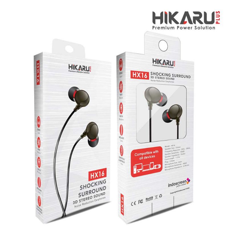 Jual Earphone, Headset Hikaru Plus - Shocking Surround 3D Stereo Sound ...