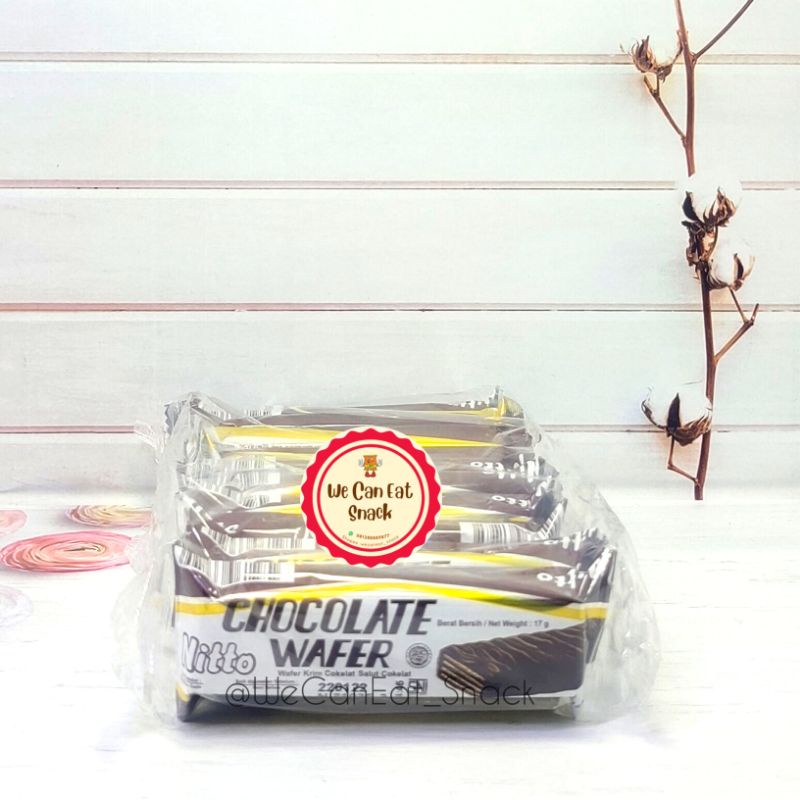 Jual Nitto Chocolate Wafer Coklat 17gr x 10 pcs | Shopee Indonesia