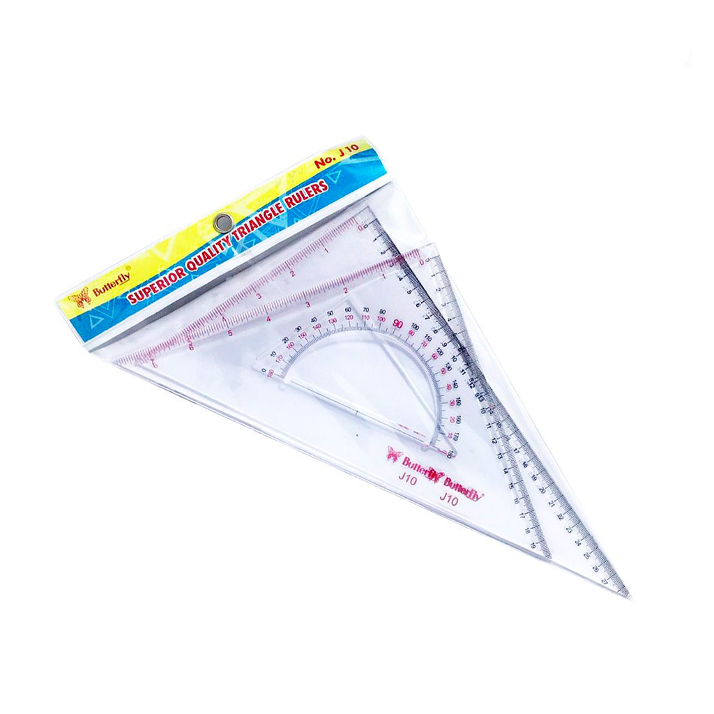 Jual Penggaris Segitiga Butterfly / Ruler / Penggaris Segitiga Set J5 ...