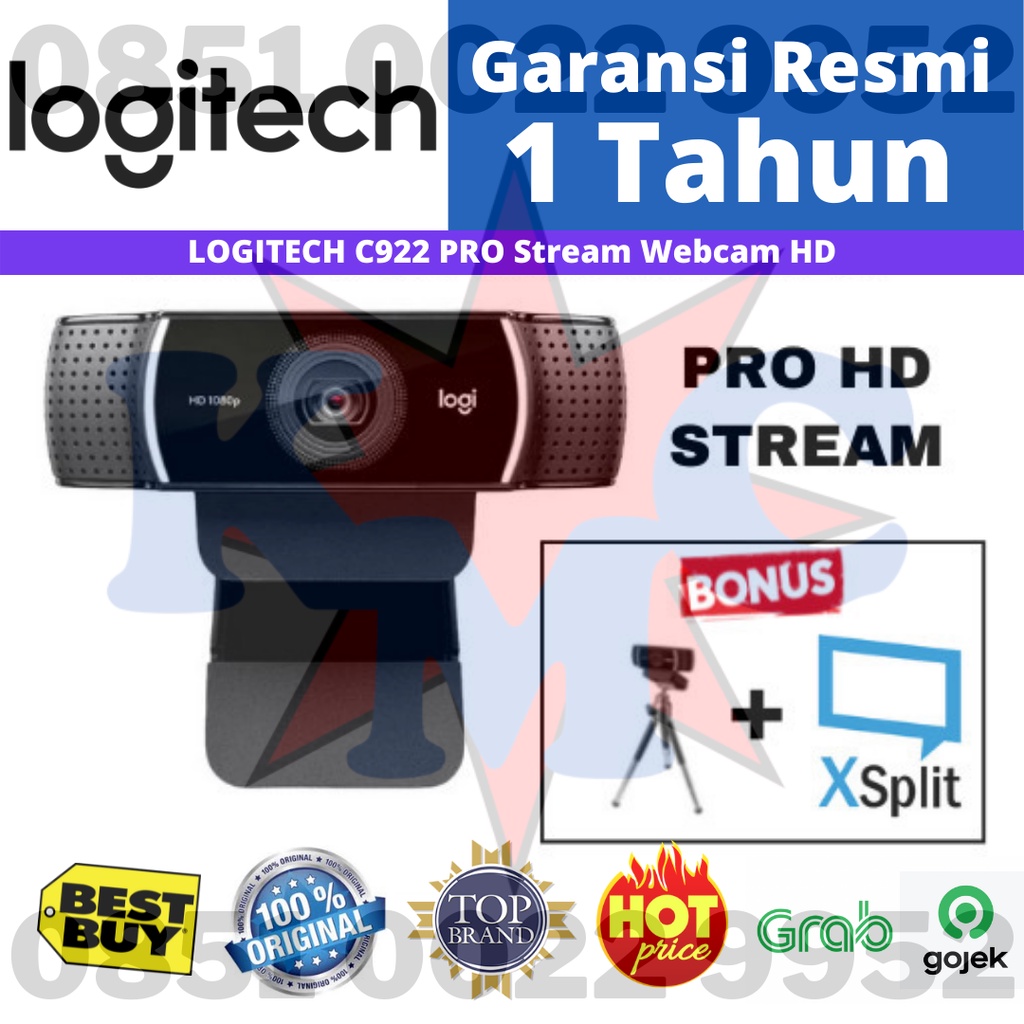 Jual Webcam LOGITECH C922 C 922 Pro Webcam Full HD dengan Microphone ...