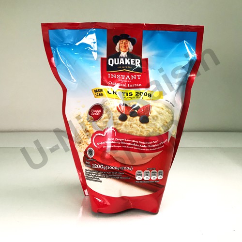 Jual Quaker Instant Oatmeal Value Pack 1kg (New Packaging) | Shopee ...