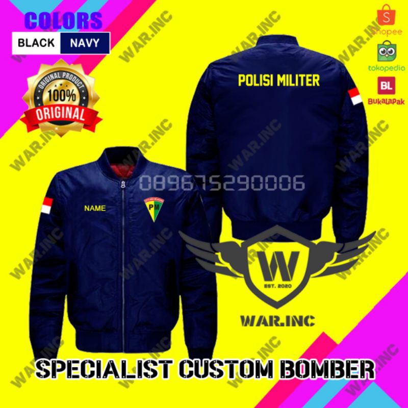 Jual JAKET BOMBER POLISI MILITER (SABLON DAN BORDIR) | Shopee Indonesia