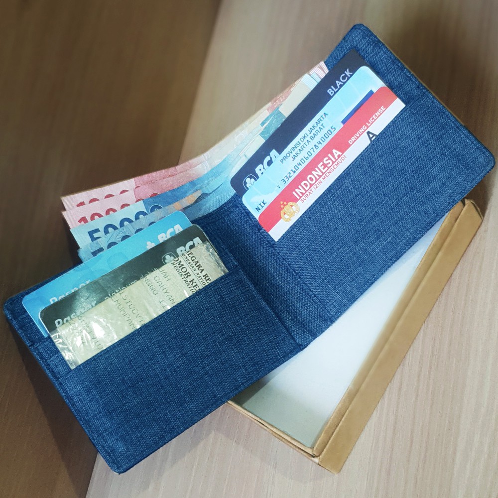 Jual [JURAGAN TAS] Dompet Pria Bahan Kanvas Nilon Tebal KK75 Free BOX ...