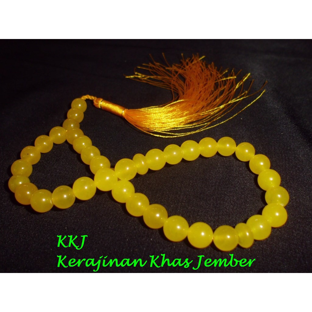 Jual Tasbih batu YAKUT Proses Kuncir satu Ukuran 33 biji diameter 7 mm ...