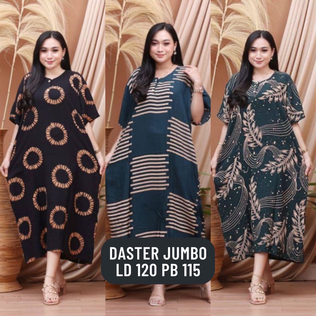 Jual Baju Daster Dress Dres Pekalongan Jumbo Harian Rayon Tidur Lengan ...