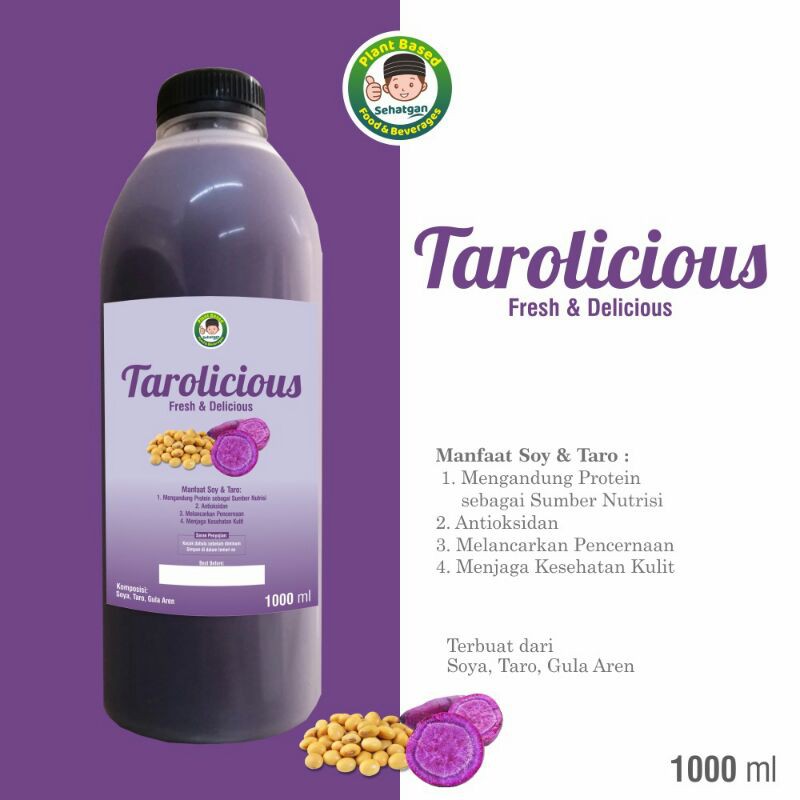 Jual Minuman Tarolicious Sehatgan 1Liter/Taro Soya/Vegan | Shopee Indonesia