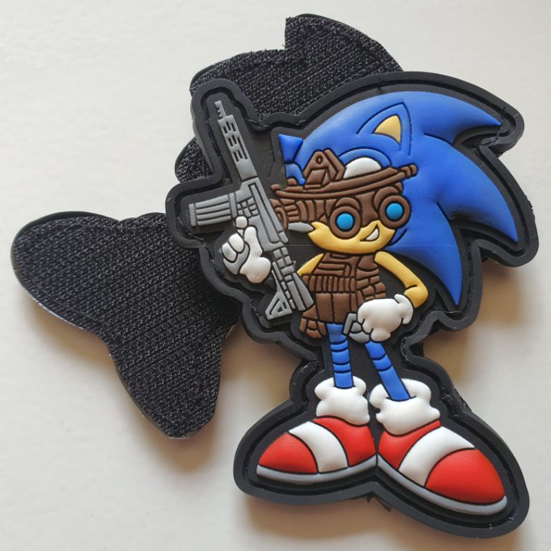 Jual patch rubber pvc timbul logo sonic sniper army 3D - rubber patch ...
