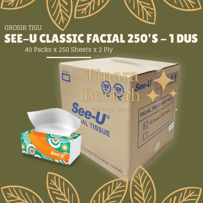 Jual Tissue SEE-U Classic Facial 250 Sheet / Tisu Wajah SEEU 1 DUS ...