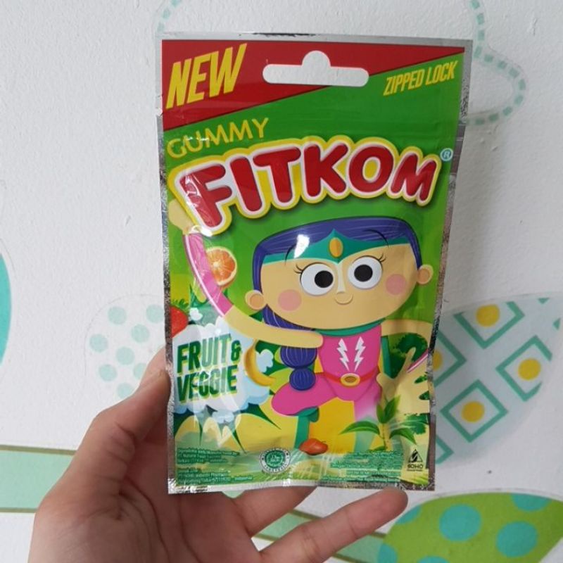 Jual FITKOM Gummy Fruit Veggie multivitamin anak | Shopee Indonesia