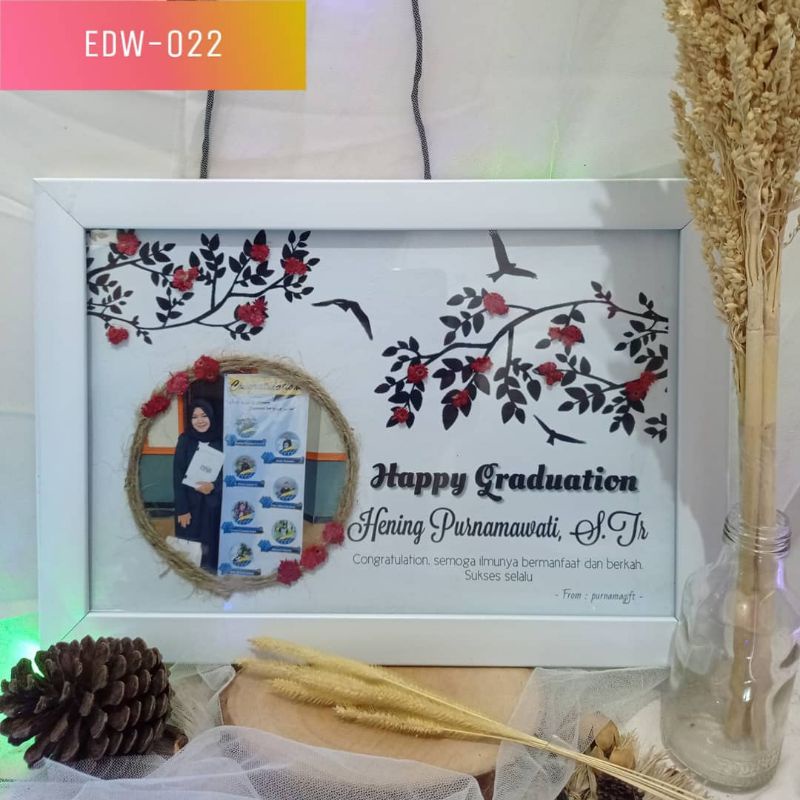 Jual edelweis in frame kado wisuda, ulang tahun, lamaran (FA-022) | Shopee Indonesia