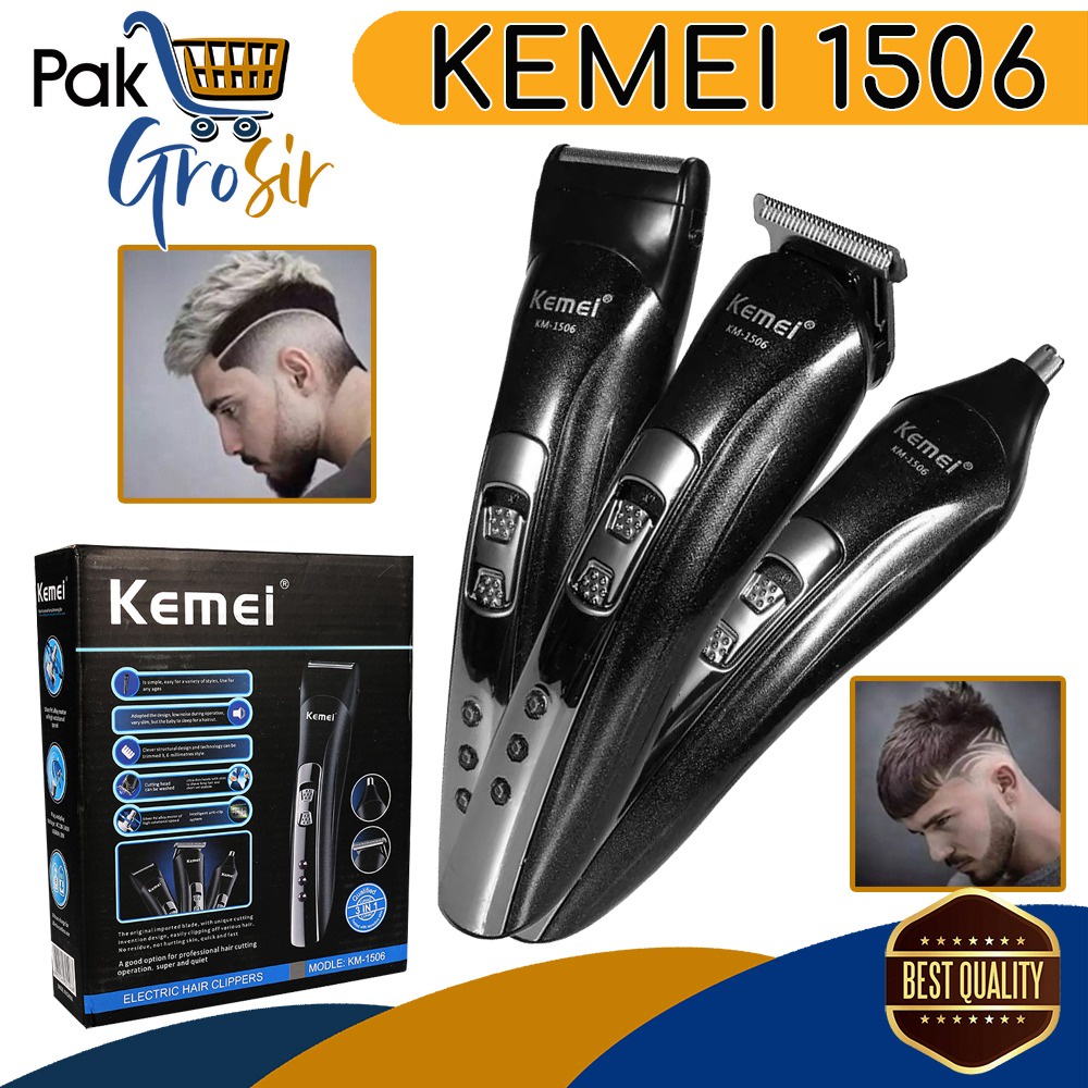 Jual VARIAN KEMEI 3 IN 1 Alat Mesin Cukur Rambut Jenggot Elektrik Shaver Hair Clipper Barbershop ...