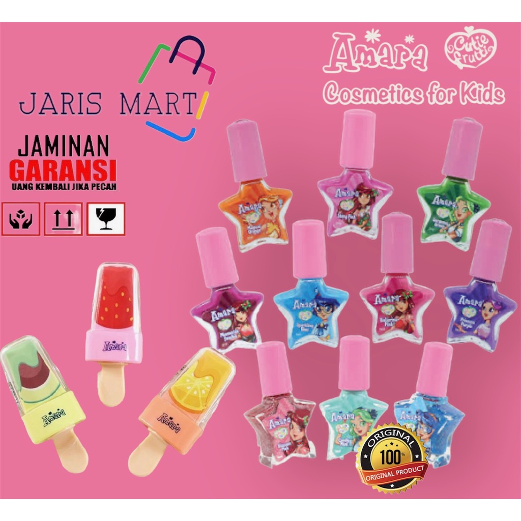 Jual Amara nail polis kutex anak lip cream lipstick makeup anak aman ...