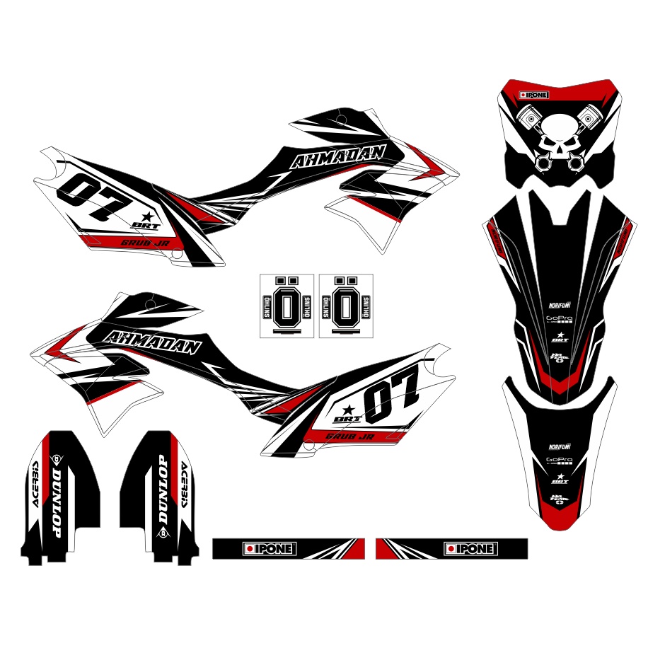 Jual decal new dtracker merah hitam racing | Shopee Indonesia