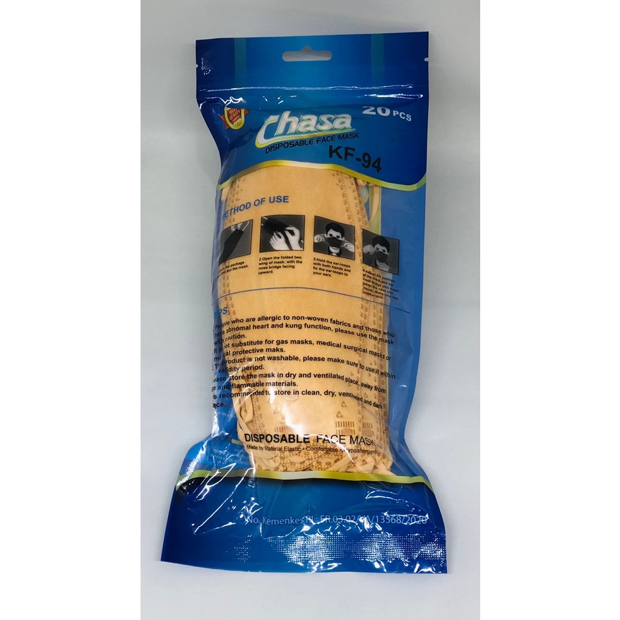 Jual Masker KF94 CHASA Sachet Ziplock 20pcs 3D Stereoscopic Fish ...