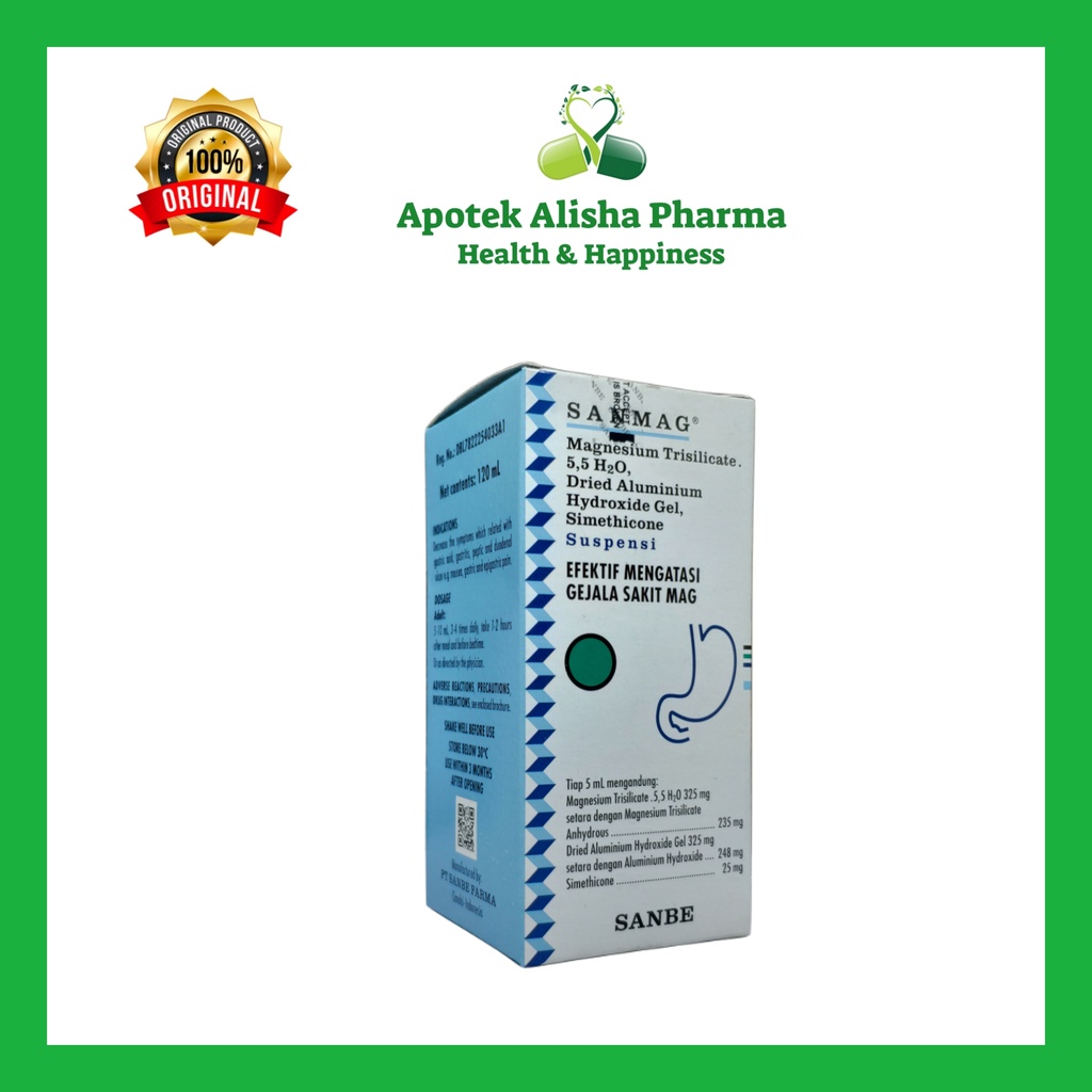 Jual Sanmag Suspensi 120ml - Sanmagh Sirup Obat Sakit Maag / Pencernaan ...