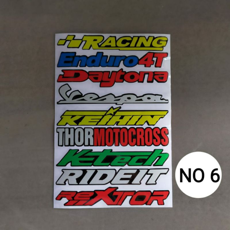 Jual STIKER MOTOR CUTTING STIKER HELM VISOR STIKER SPONSOR MOTO GP ...