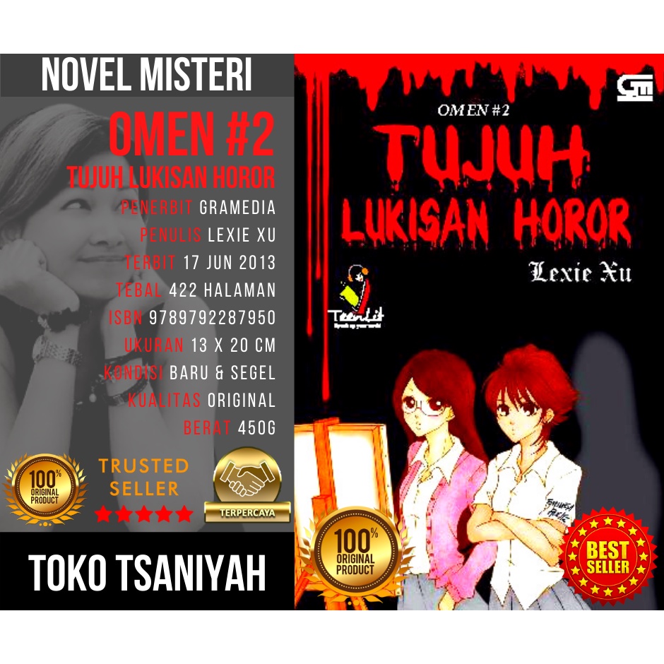 Jual Buku Novel Misteri Omen 2 Tujuh Lukisan Horor Lexie Xu Novel ...