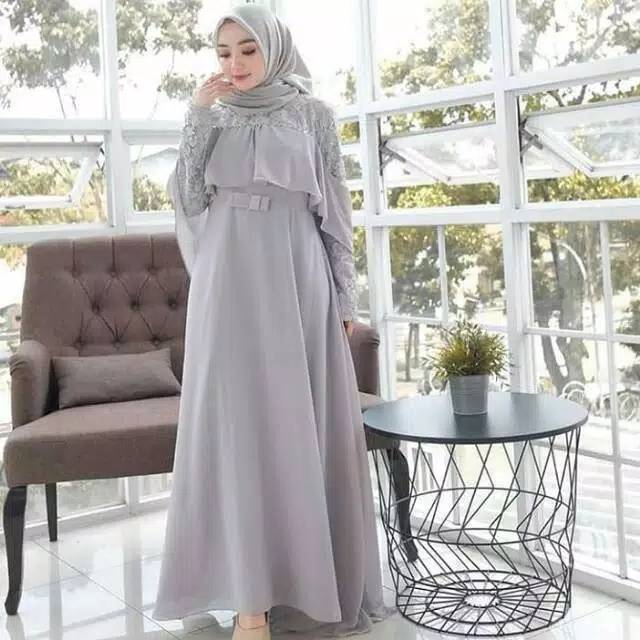 Jual Gaun pesta cantik anggun outfit kondangan gamis formal | Shopee ...