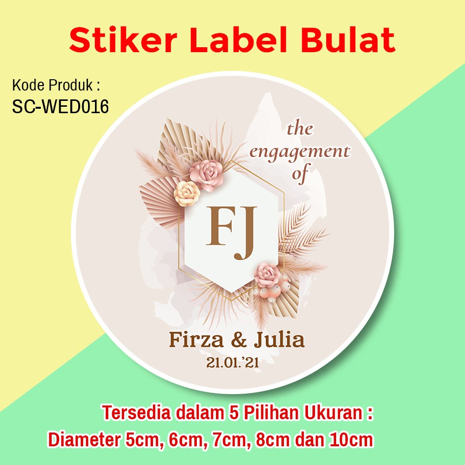 Jual STIKER LABEL PERNIKAHAN WEDDING ENGAGEMENT PERTUNANGAN STICKER ...