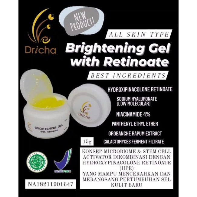 Jual Brightening Gel With Retinoate ( BGR ) DRICHA | Shopee Indonesia